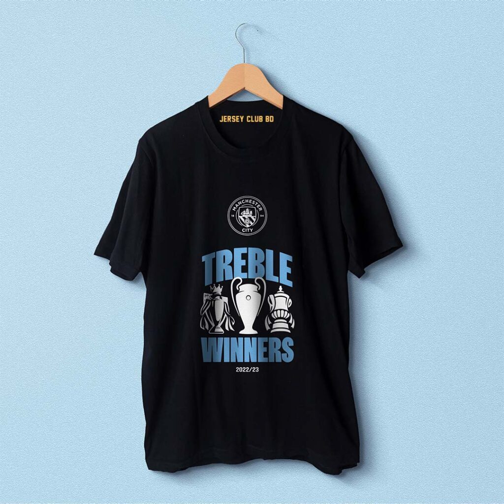 Manchester City Treble Winners T- shirt || Man City New Jersey 2023 ...